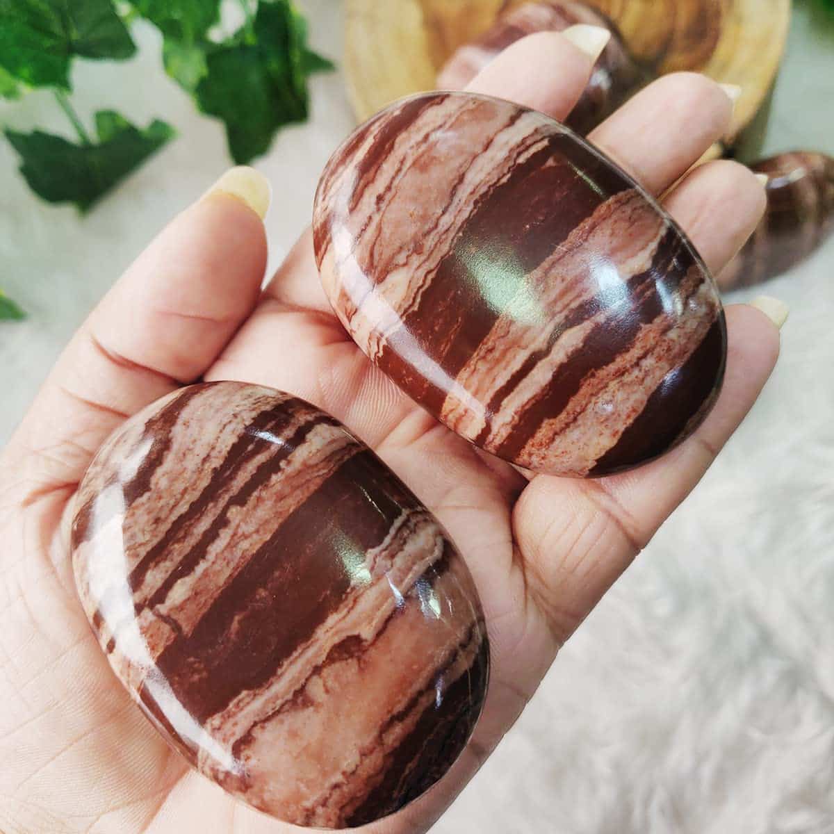 Chocolate Jasper Palm Stone | Shubhanjali | Care for Your Mind, Body ...
