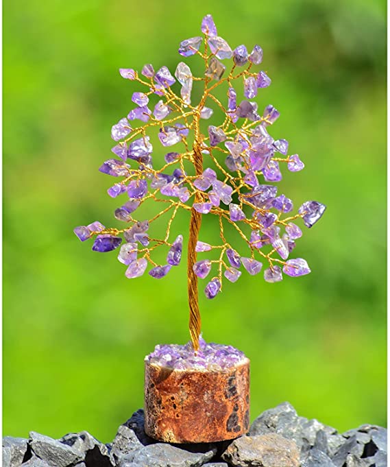 Amethyst Stone Crystal Tree | Buy Online Feng Shui Healing Crystal Tree ...