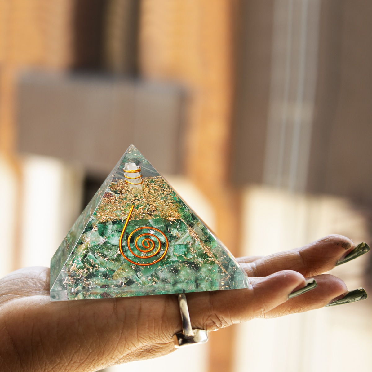 Green Jade Pyramid | Buy Online Natural Green Jade Orgonee Pyramid ...