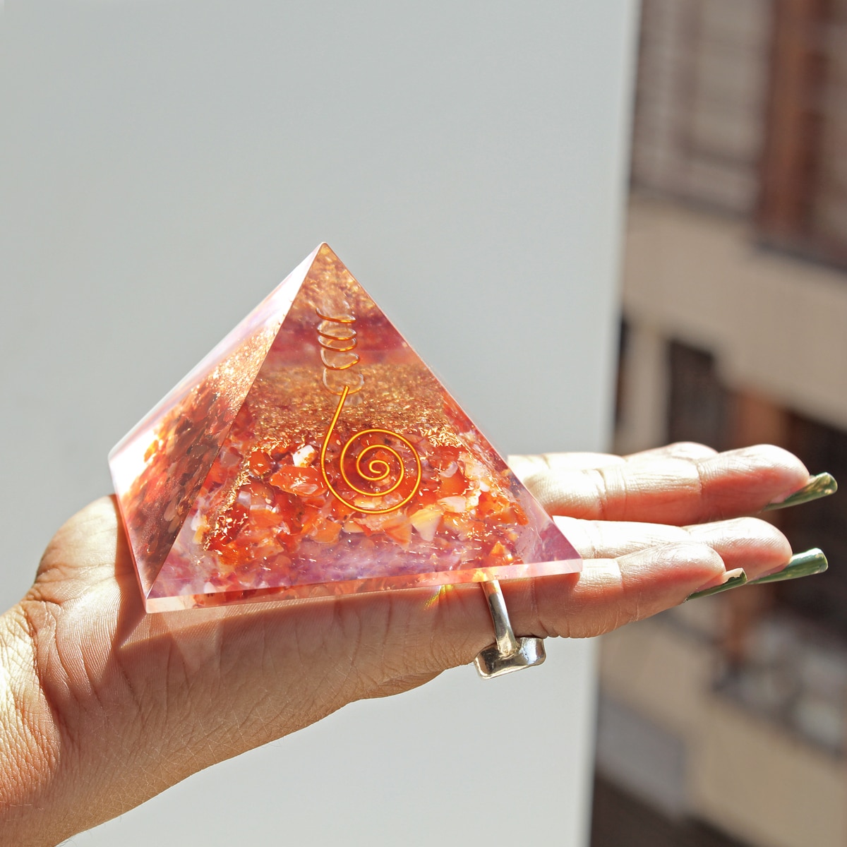 Red Carnelian Pyramid | Buy Online Natural Red Carnelian Orgonee ...