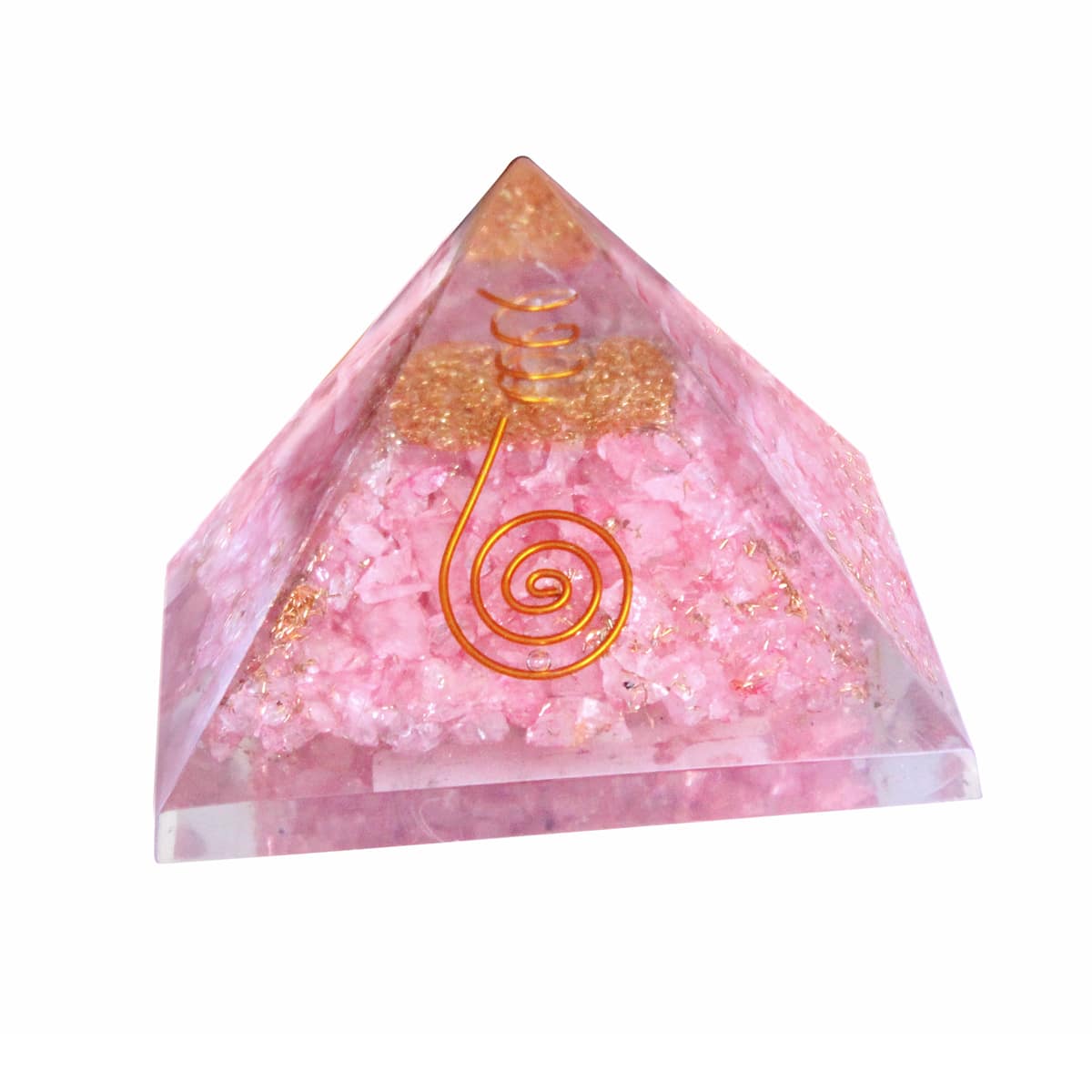 Rose Quartz Pyramid | Buy Online Natural Rose Quartz Orgonee Pyramid ...