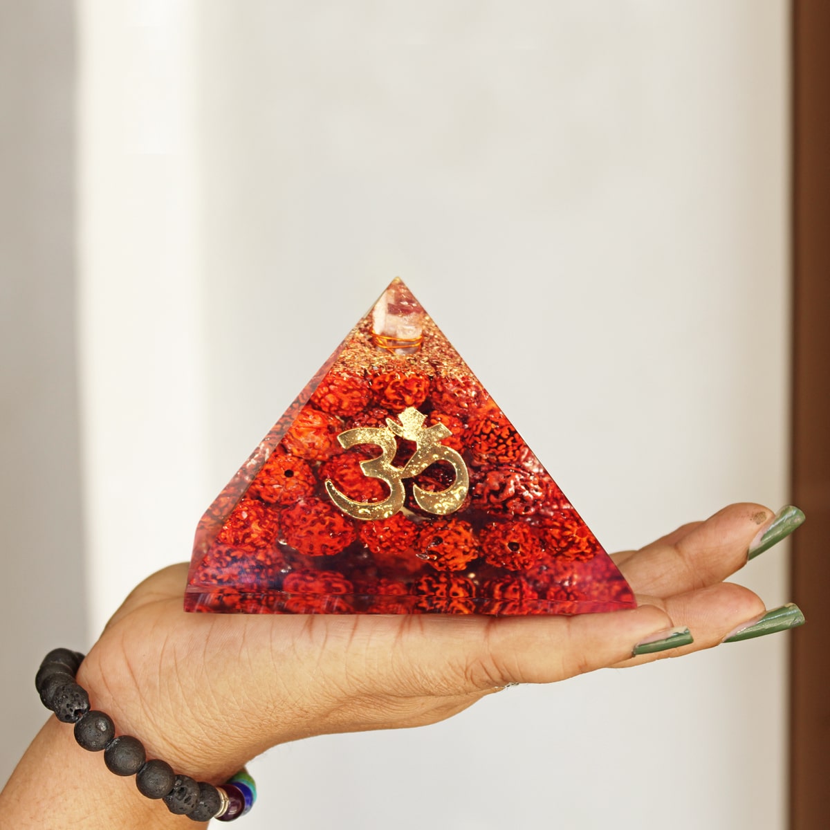 Rudraksh Pyramid | Buy Online Natural Om Engraved Rudraksha Orgone ...