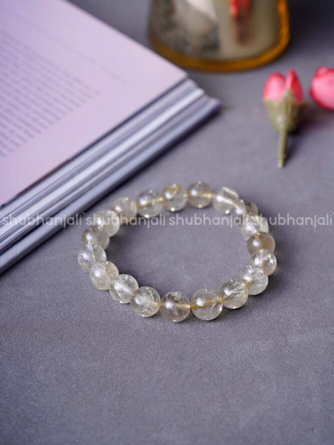 Golden Rutile Quartz Bracelet | Buy Online Golden Rutile Quartz Crystal ...