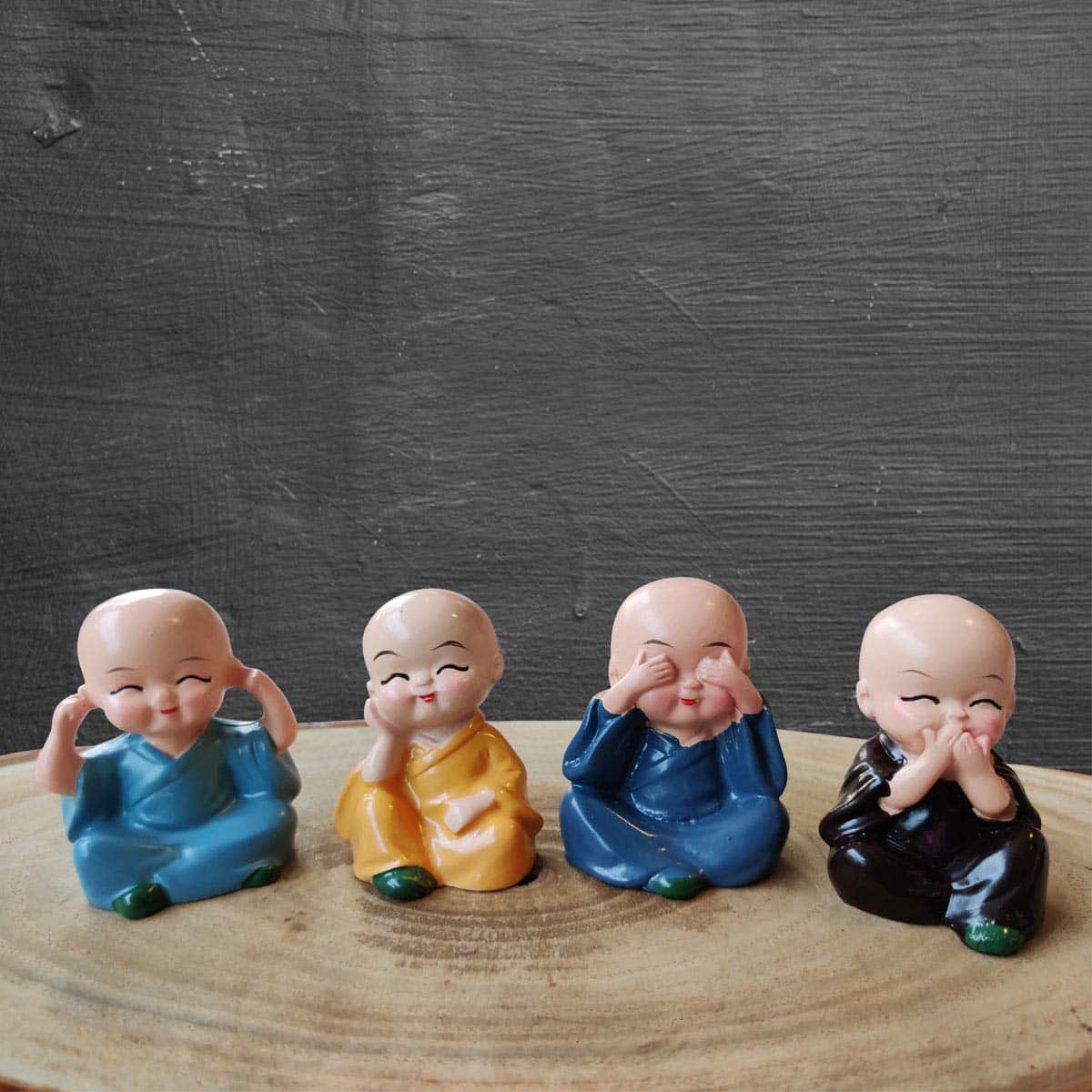 Buddha Baby Monks Statues (Set of 4) | Shubhanjali | Care for Your Mind ...