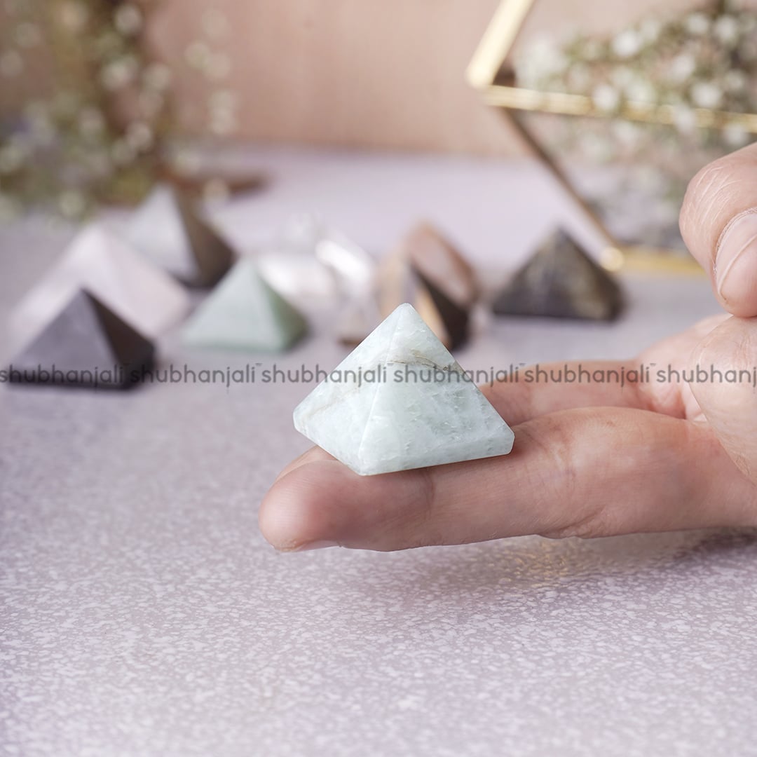 Amazonite Pyramid | Buy Online Natural Amazonite Pyramid - Shubhanjali