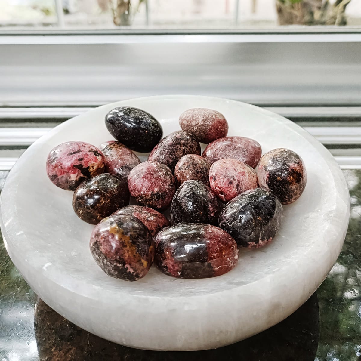 Tumble Stones | Buy Online Natural Rhodonite Crystal Tumble Stone ...