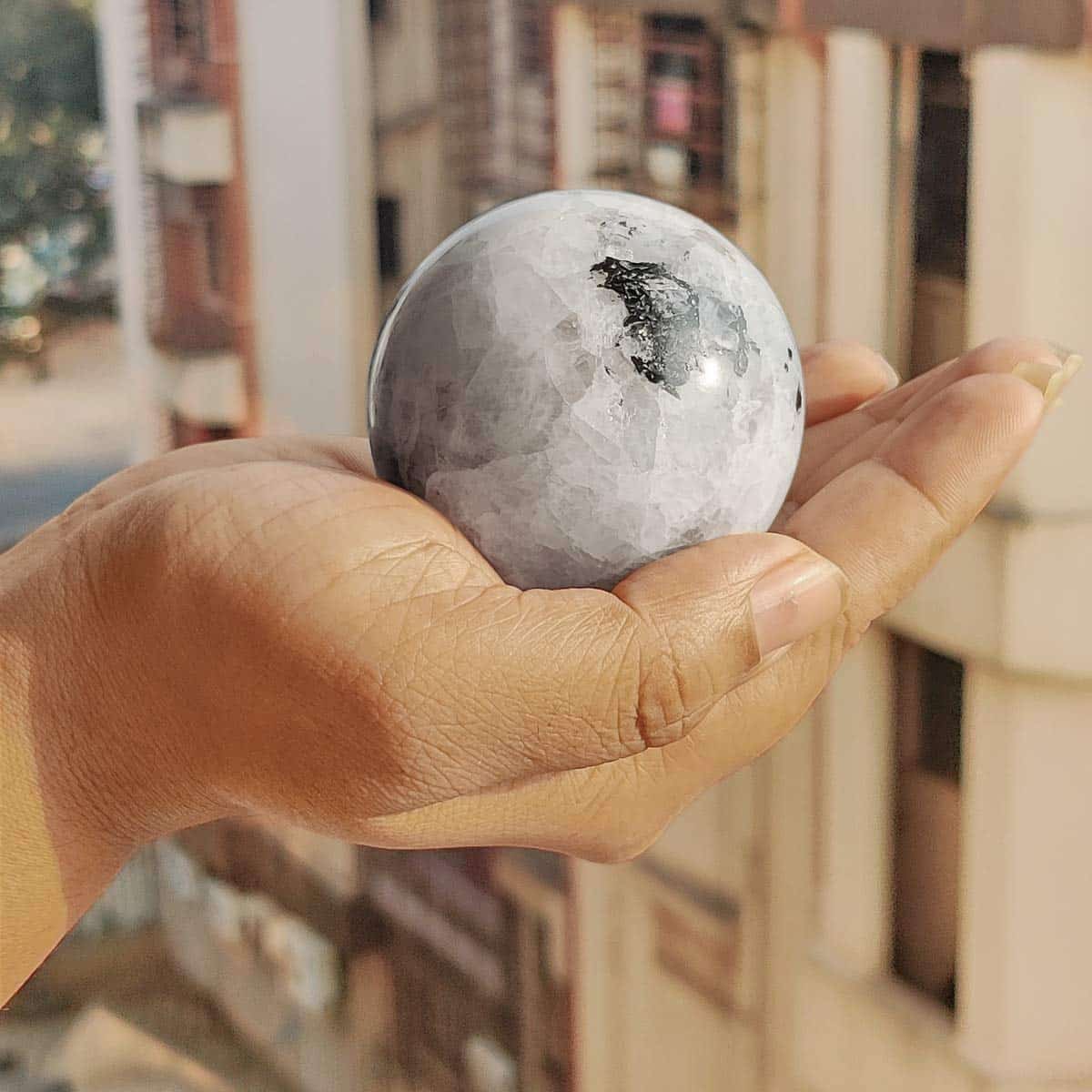 Rainbow Moonstone Ball | Shubhanjali | Care for Your Mind, Body & Soul!