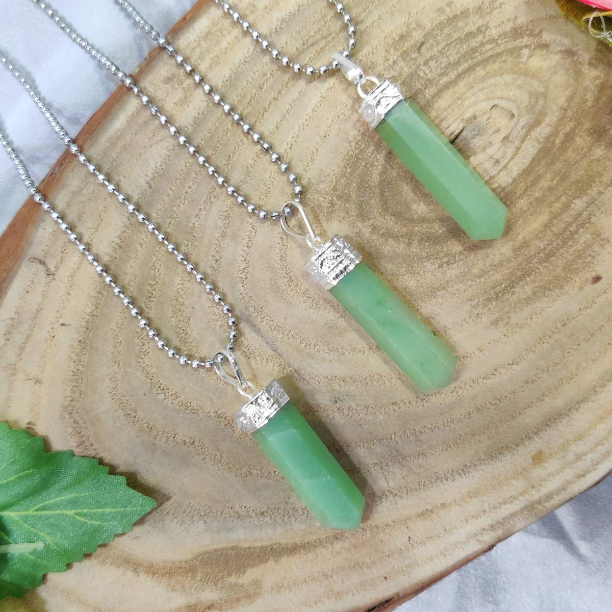 Green Aventurine Pencil Pendant | Shubhanjali | Care for Your Mind ...