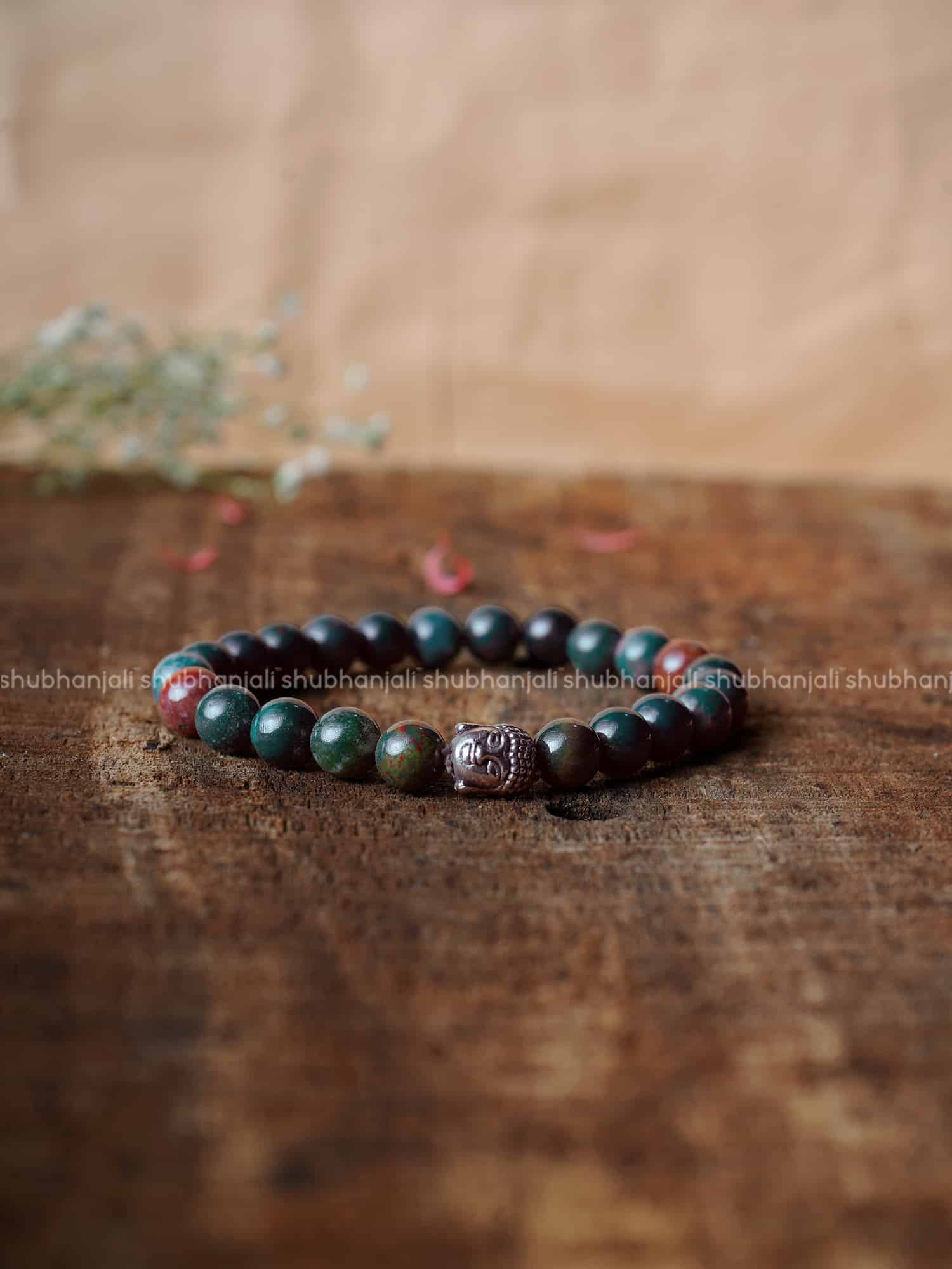 Blood Stone Bracelet | Buy Online BloodStone Buddha Crystal Bracelet ...