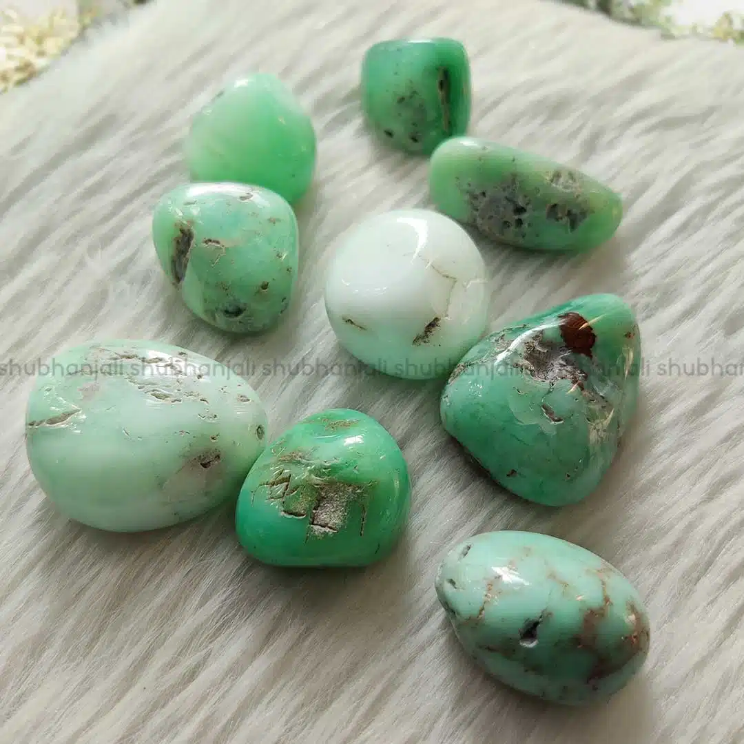 Tumble Stones | Buy Online Natural Chrysoprase Crystal Tumble Stone ...