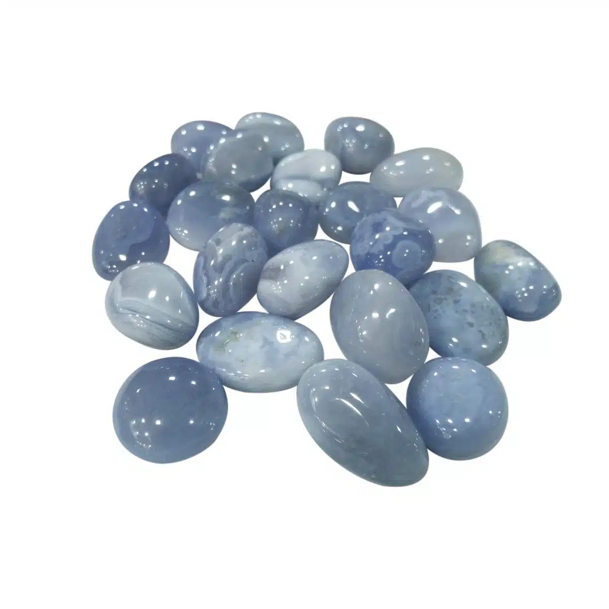 Tumble Stones | Buy Online Natural Blue Lace Agate Crystal Tumble Stone ...