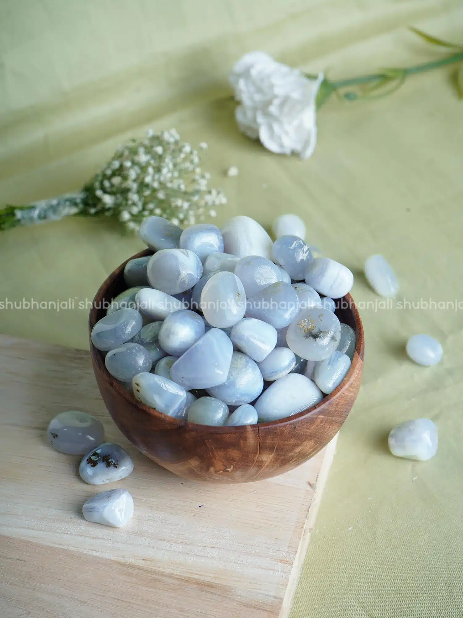 Tumble Stones | Buy Online Natural Blue Lace Agate Crystal Tumble Stone ...