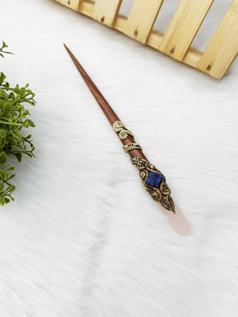 Rose Quartz Hair Bun Sticks | Shubhanjali | Care for Your Mind, Body ...