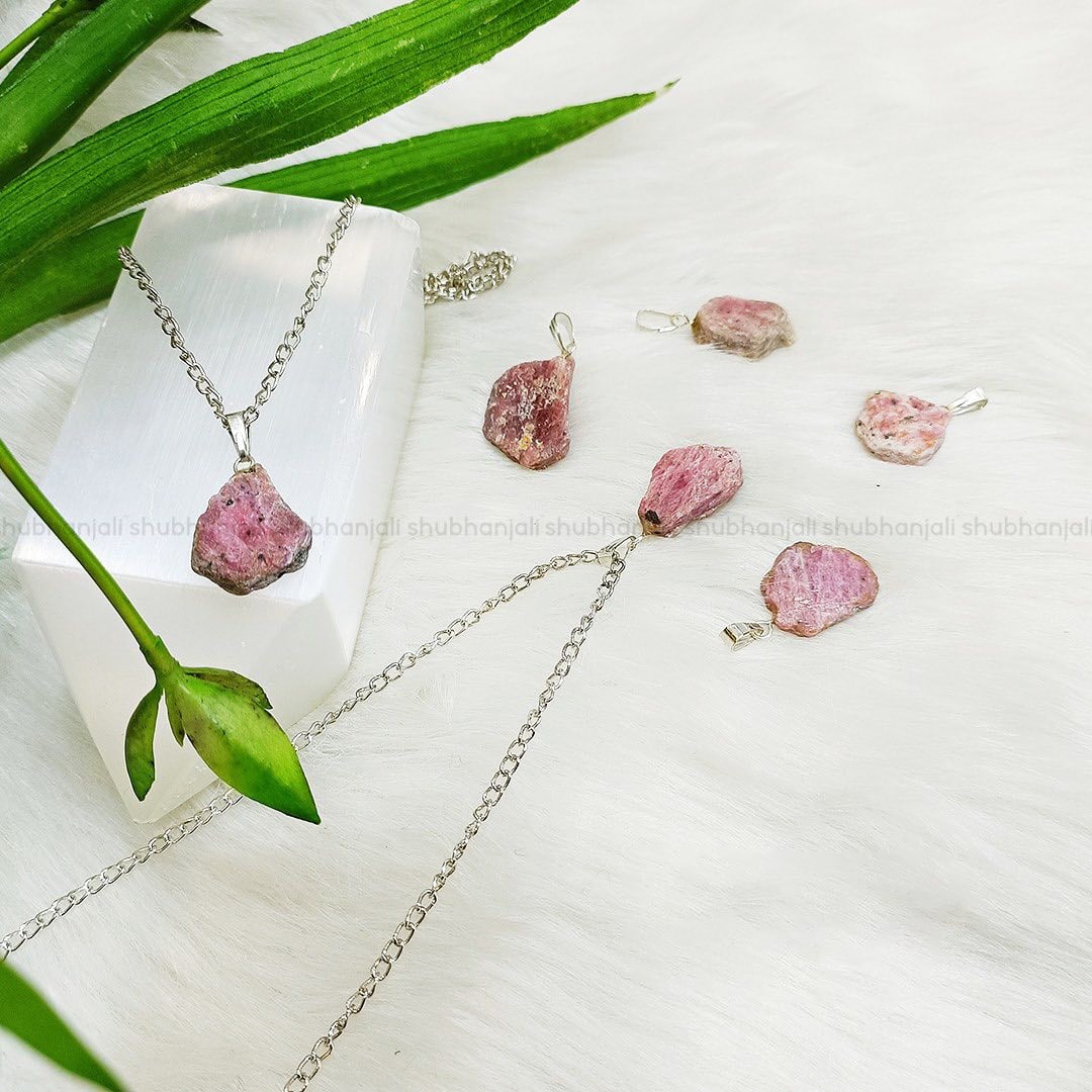 Ruby Corundum Pendant | Shubhanjali | Care for Your Mind, Body & Soul!