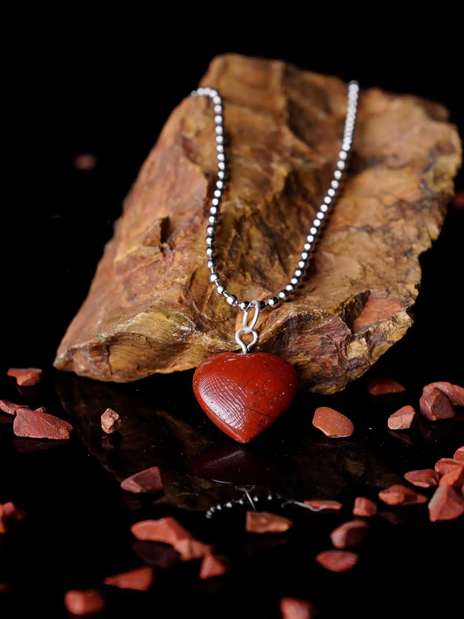 Heart Pendant | Buy Online Natural Red Jasper Mini Heart Pendant