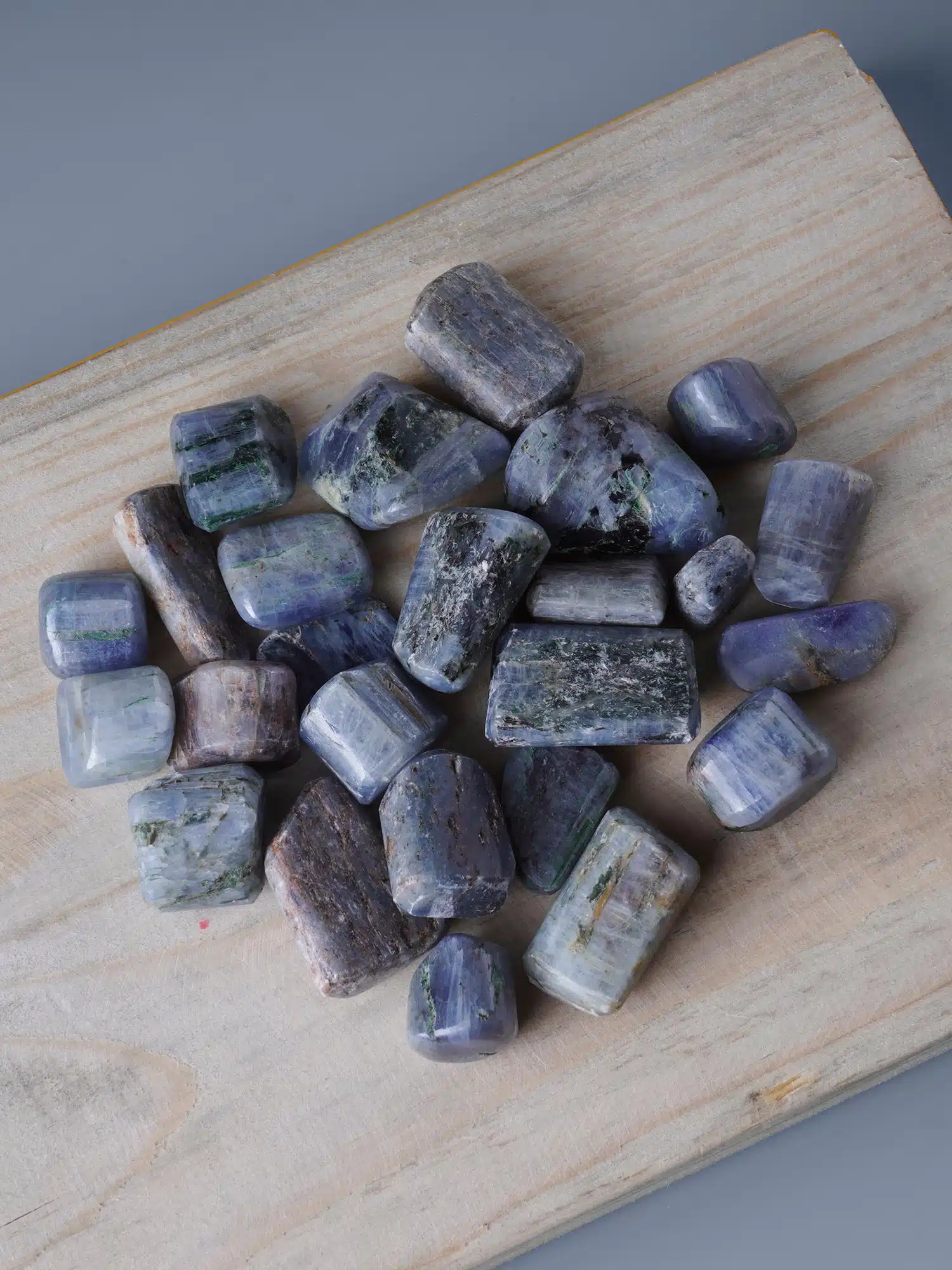 Tumble Stones | Buy Online Natural Blue Kyanite Crystal Tumble Stone - Shubhanjali