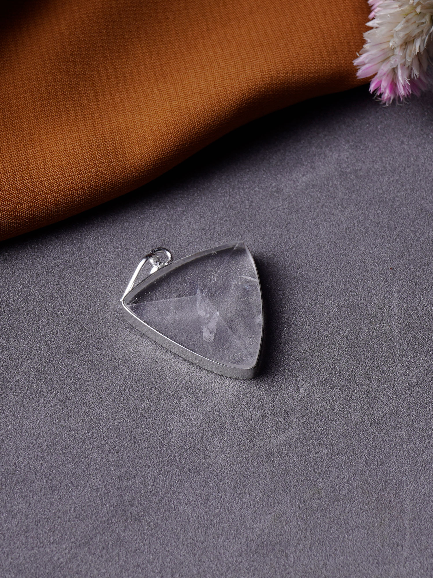 Buy Clear Quartz Triangle Pendant-Shubhanjali