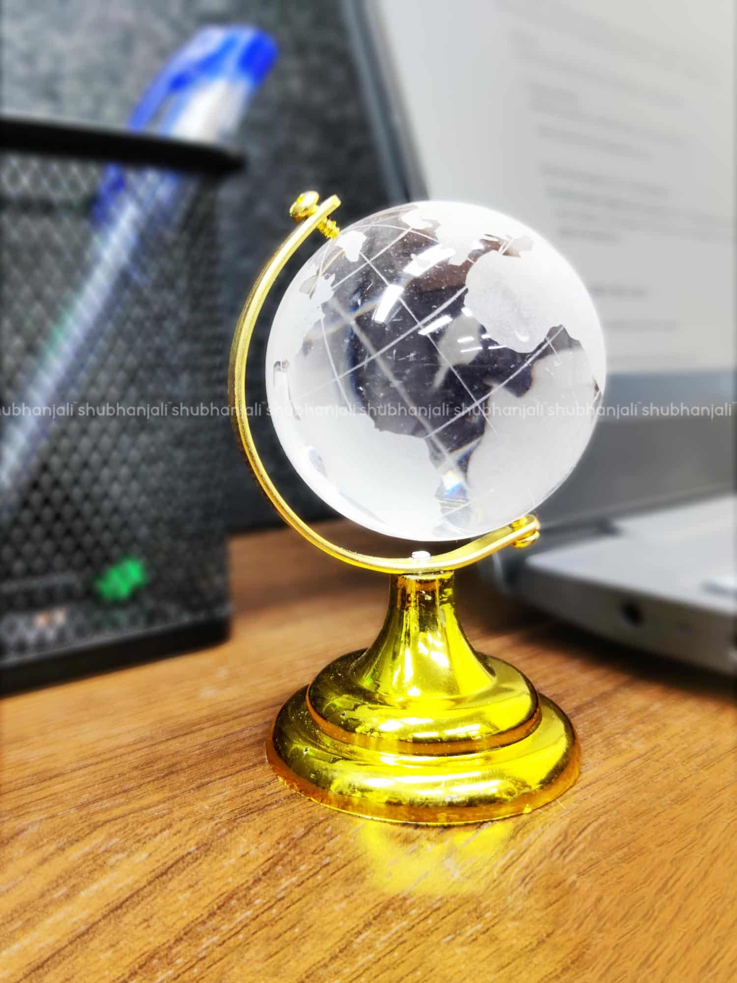 Buy Crystal Glass World Globe - Shubhanjali