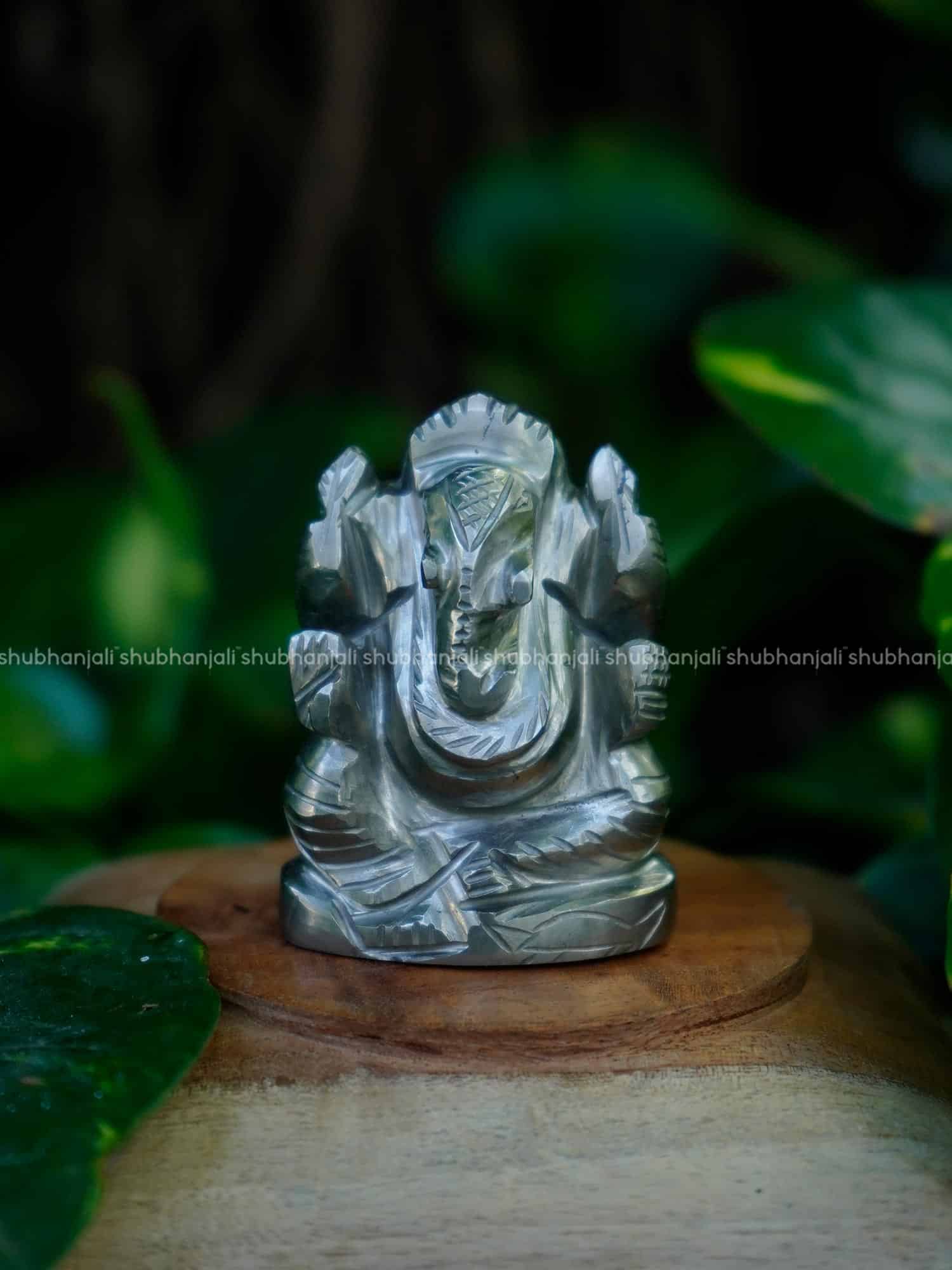 Buy Pyrite Stone Ganesha Idol-Shubhanjali
