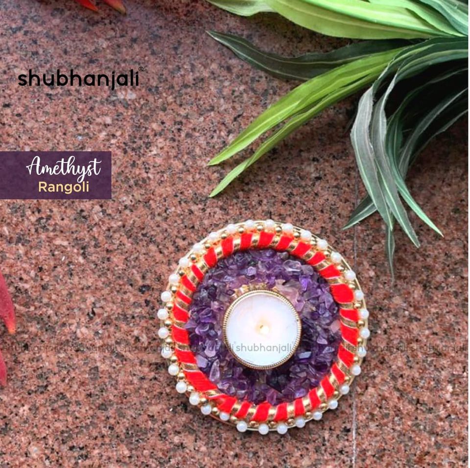 Diwali Seven Chakra Rangoli Diya for Good Luck and Prosperity