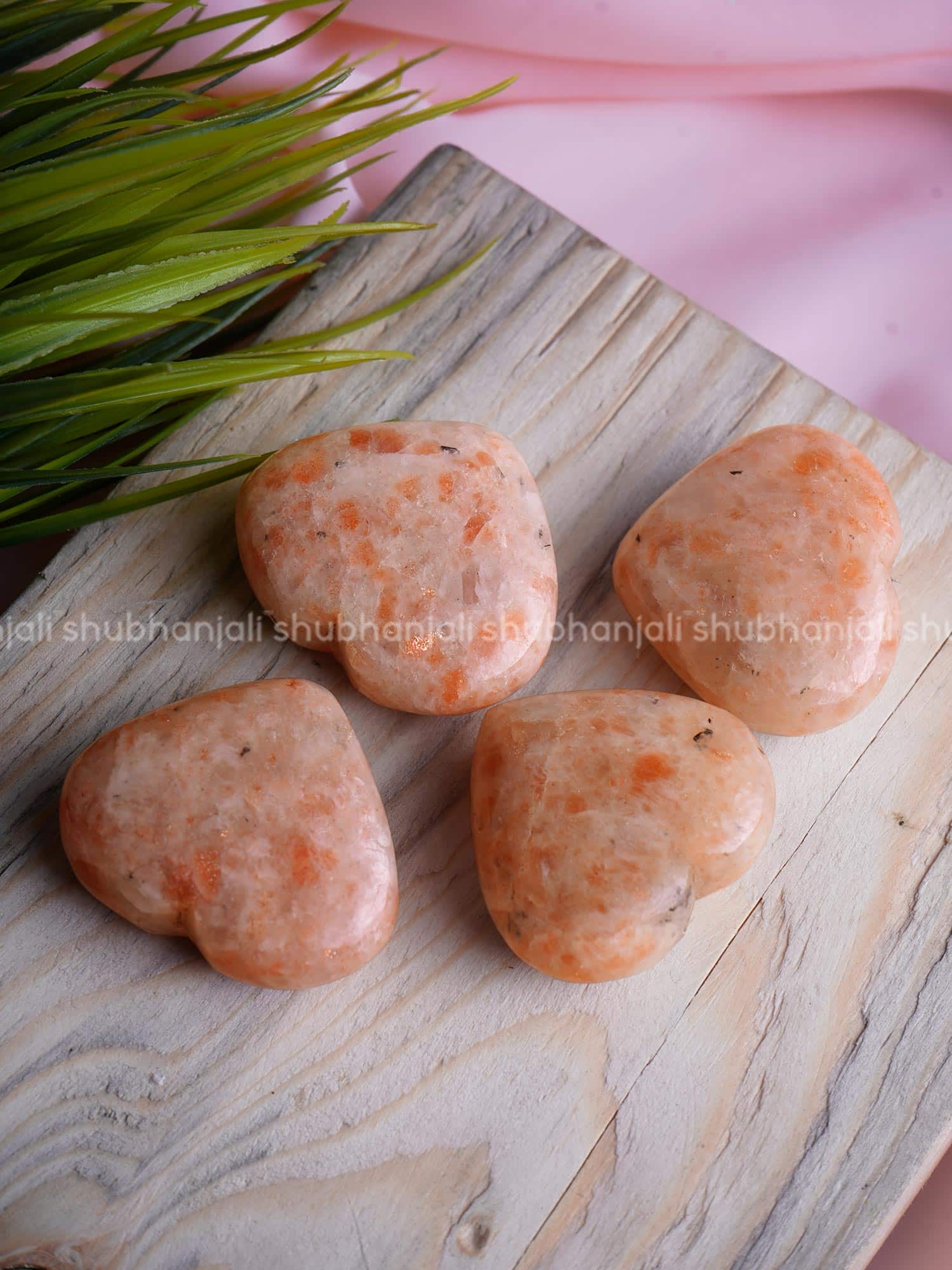 Sunstone Crystal | Buy Online Sunstone Heart Shaped Crystal - Shubhanjali