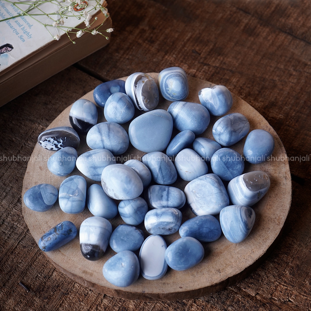 Tumble Stones | Buy Online Natural Blue Opal Crystal Tumble Stone ...