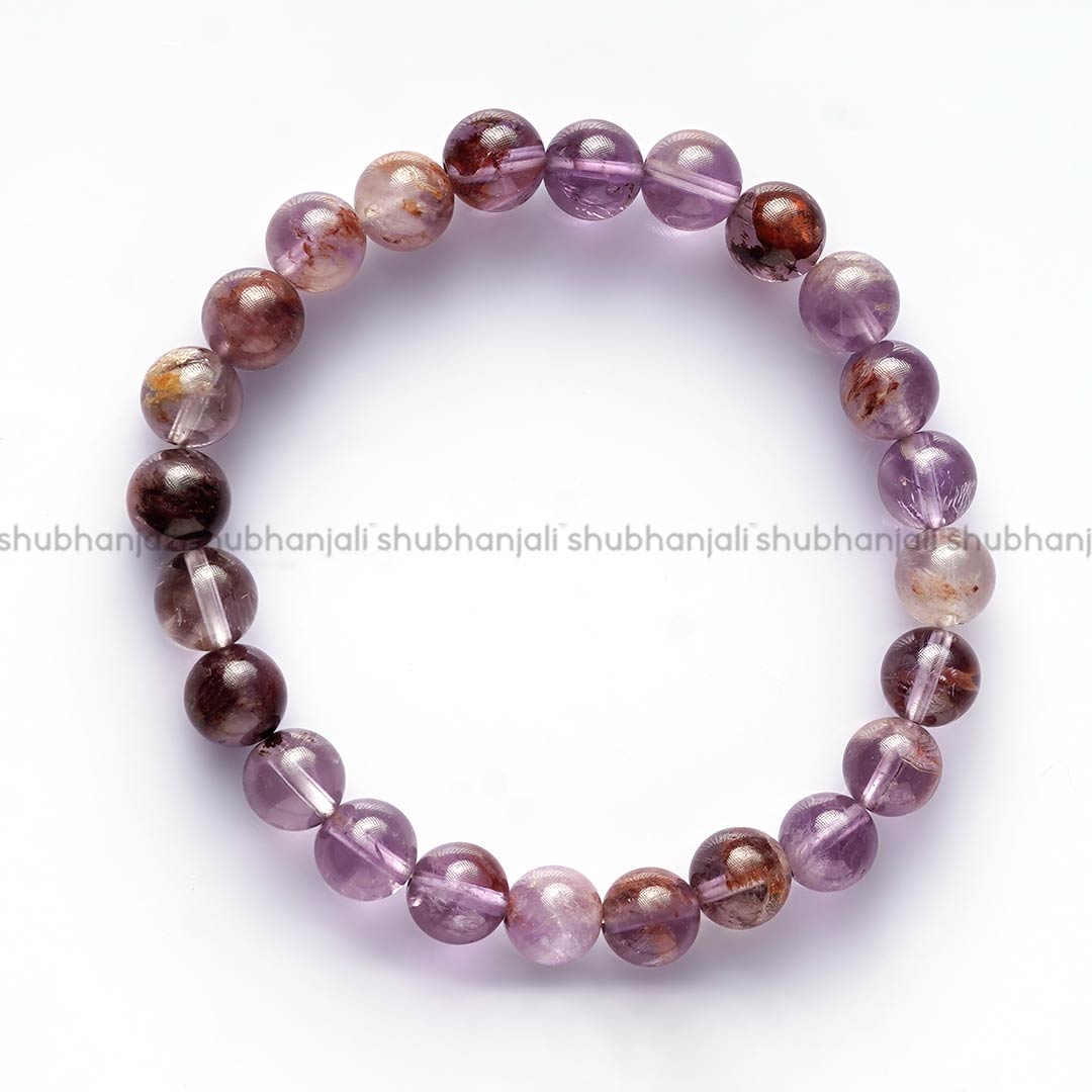 Crystal Bracelet | Buy Online Ametrine Round Crystal Bracelet - Shubhanjali
