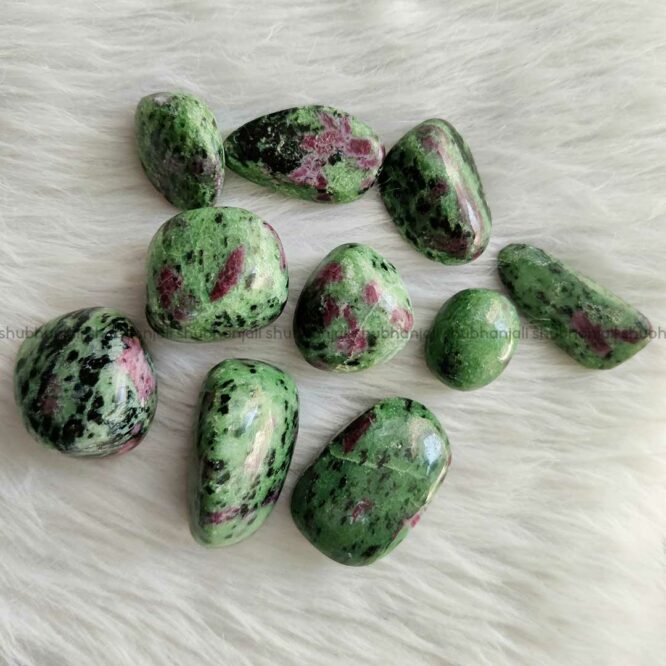 Tumble Stones | Buy Online Natural Ruby Zoisite Crystal Tumble Stone ...