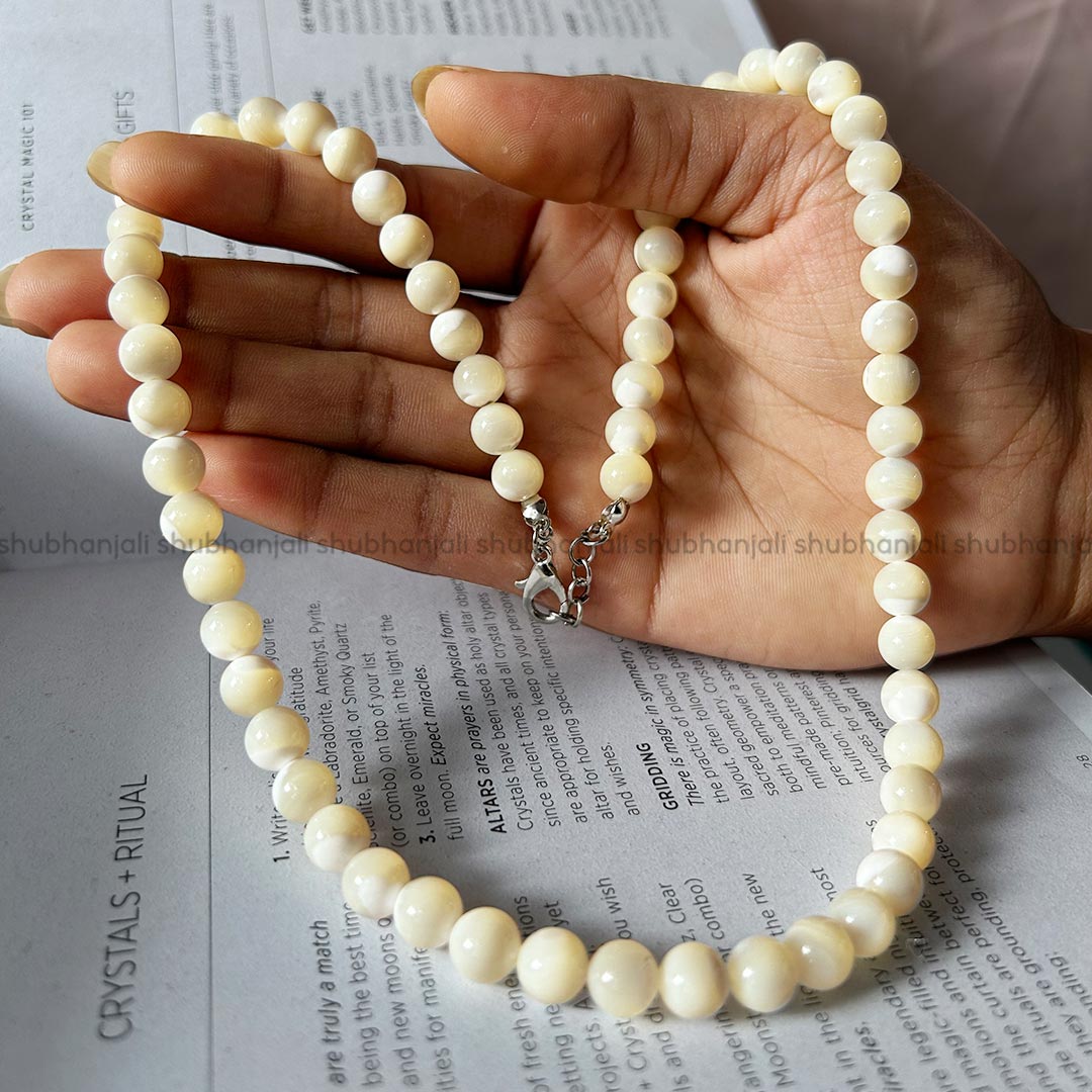 Crystal Neckace | Buy Online Natural Mother of Pearl Necklace