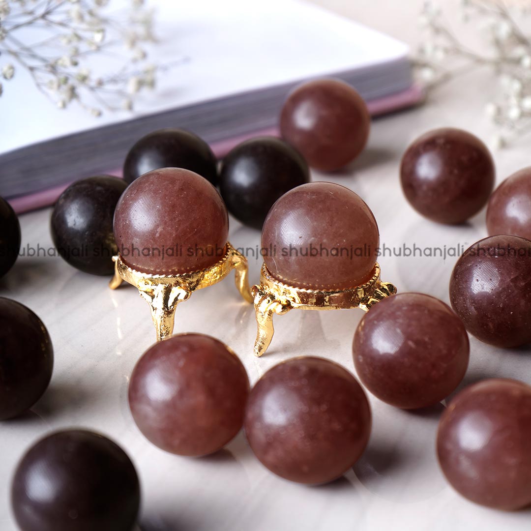 Crystal Sphere Balls | Buy Online Natural Strawberry Quartz Healing ...