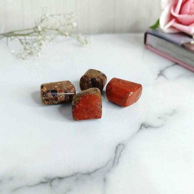 Tumble Stones | Buy Online Natural Pudding Jasper Crystal Tumble Stone