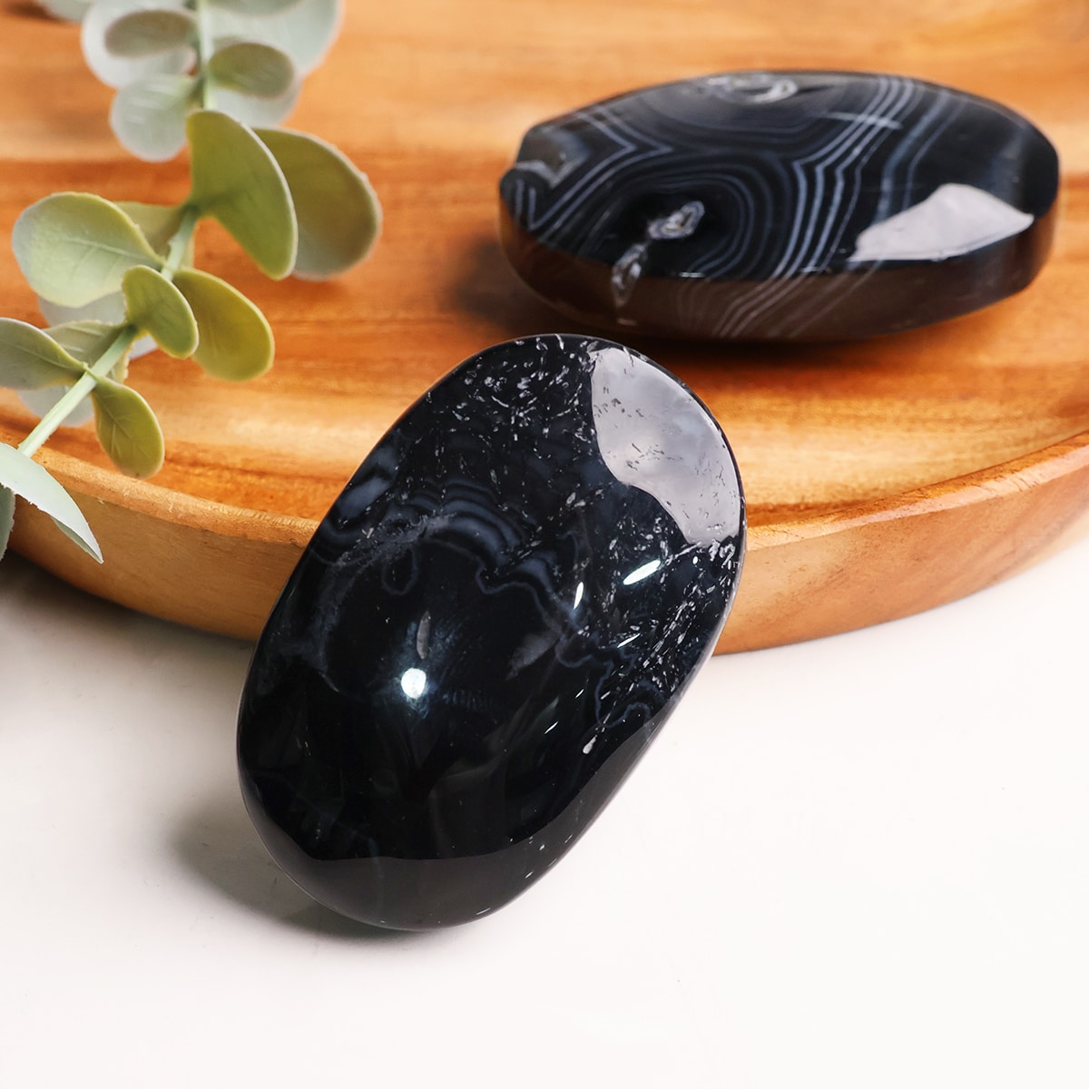 Crystal Palm Stone | Buy Online Natural Black Sulemani Crystal Palm Stone