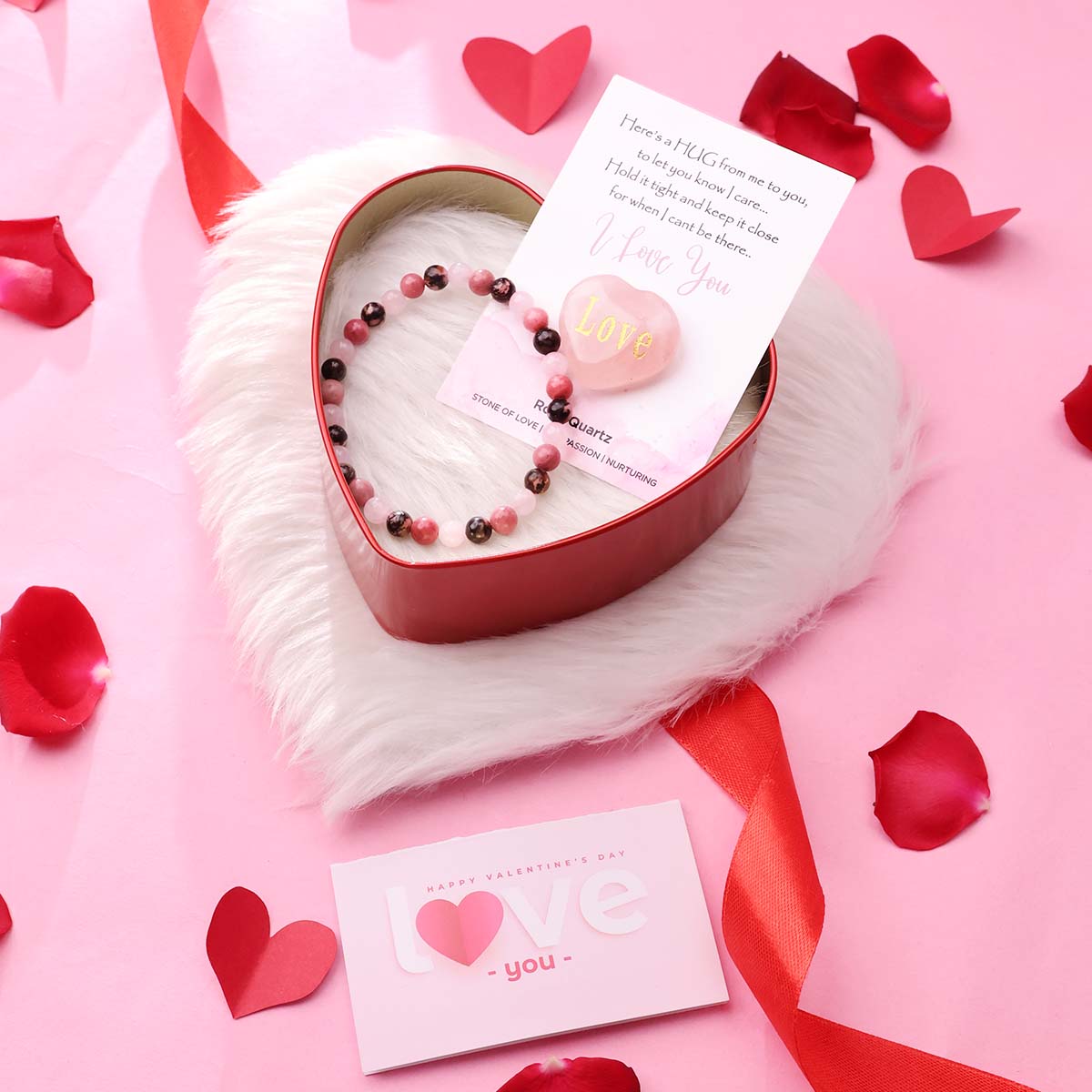 Clear Quartz Flower Beads Bracelet – Healing | Shubhanjali